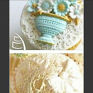 Kitchen | Baking Fancy Textured Lace Cupcake Topper Mold | Poshmark